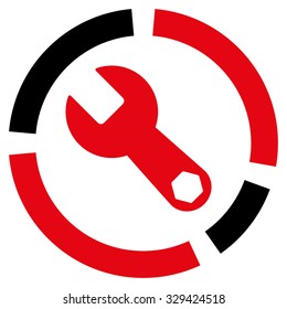 Red Service Icon On White Ball Stock Vector (Royalty Free) 425542675