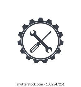 Tools Equipment Mechanical Badge Logo Vector Stock Vector (Royalty Free ...