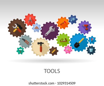 Tools Flat Icon Concept Vector Illustration Stock Vector (Royalty Free ...