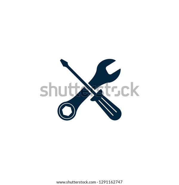 Tools Icon Crossed Tools Trendy Flat Stock Vector (Royalty Free ...
