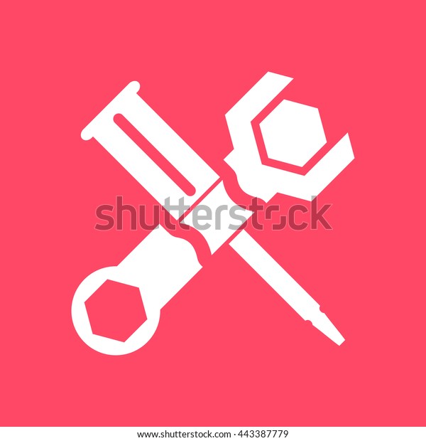 Tools White Icon On Magenta Color Stock Vector (Royalty Free) 443387779 ...