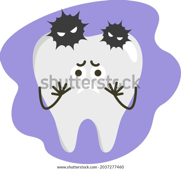 Tooth Character Illustration Teeth That Troubled Stock Vector (Royalty ...