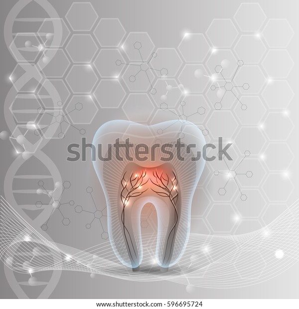 Tooth Cross Section Abstract Dna Light Stock Vector (Royalty Free ...