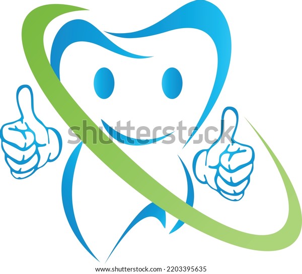 Tooth Hands Smile Tooth Dentist Logo Stock Vector (Royalty Free ...