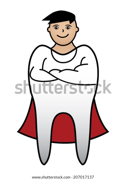 Tooth Hero Cartoon Stock Vector (Royalty Free) 207017137 | Shutterstock