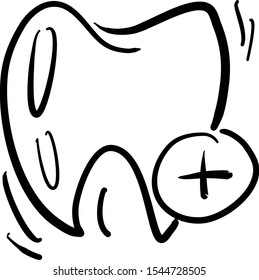 Tooth Icon Plus Sign Dentistry Plus Stock Vector (Royalty Free) 1544728505