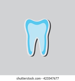 Tooth Icon Strong Teeth Icon Tooth Stock Vector (Royalty Free ...