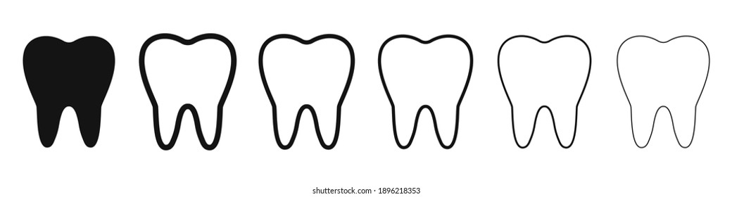 Tooth Icon Tooth Icon Vector Isolated Stock Vector (Royalty Free ...