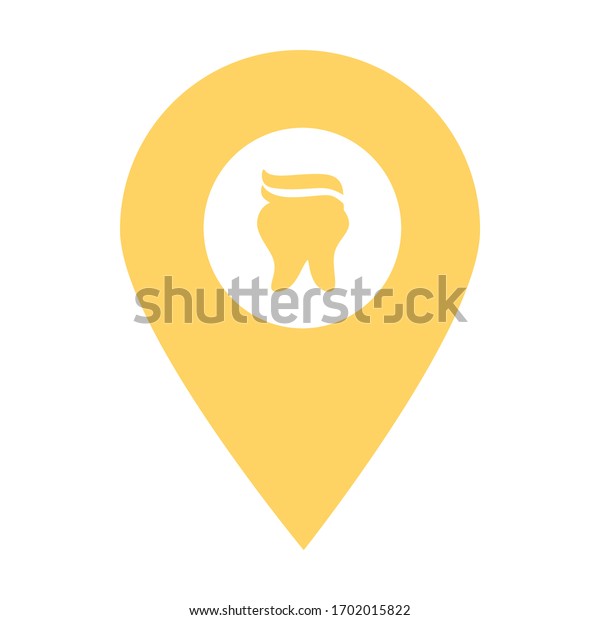 Tooth Location Map Pin Icon Element Stock Vector (Royalty Free ...