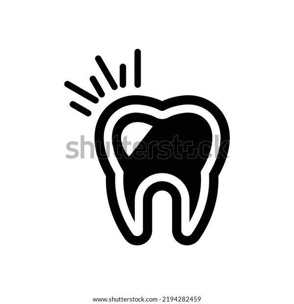 Tooth Pain Icon Vector Graphics Stock Vector (Royalty Free) 2194282459 ...