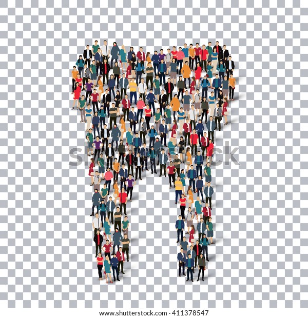 Tooth People Sign 3d Stock Vector (Royalty Free) 411378547 | Shutterstock