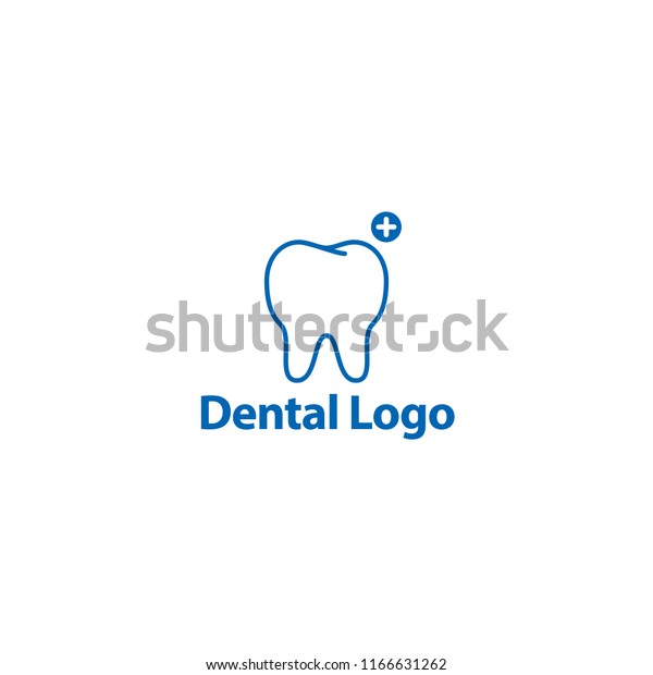 Tooth Plus Symbol Logo Dental Vector Stock Vector (Royalty Free ...