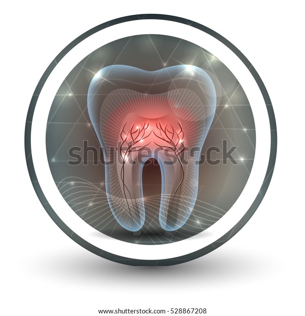 Tooth Roots Abstract Bright Icon Design Stock Vector (Royalty Free ...