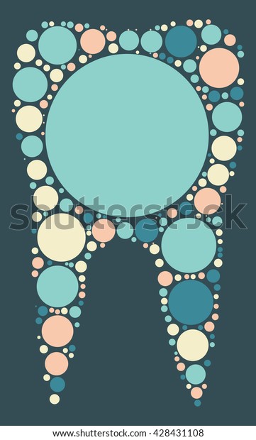 Tooth Shape Design By Color Point Stock Vector (Royalty Free) 428431108 ...