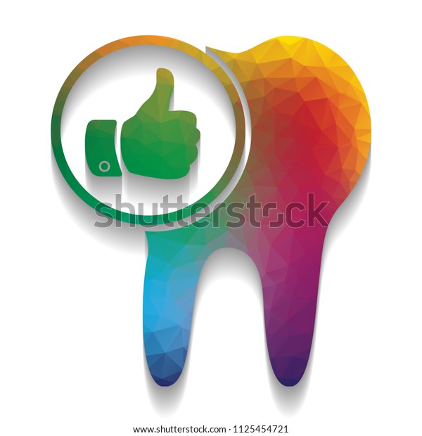 Tooth Sign Thumbs Symbol Vector Colorful Stock Vector (Royalty Free ...