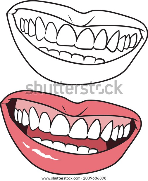 Tooth Vector Illustration Isolated On White Stock Vector (Royalty Free ...