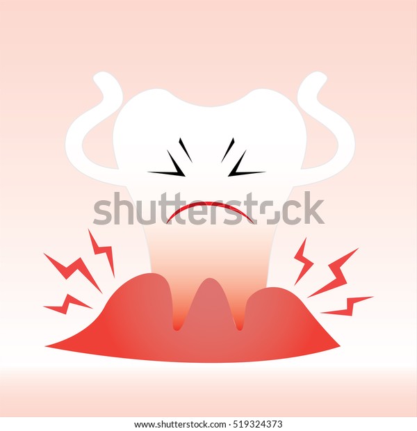 Toothache Hurt Swollen Gum Character Design Stock Vector (Royalty Free ...