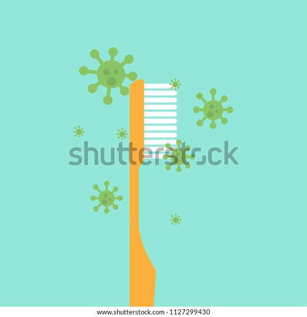 Toothbrush Dirty Cartoon Vector Free Space Stock Vector (Royalty Free ...