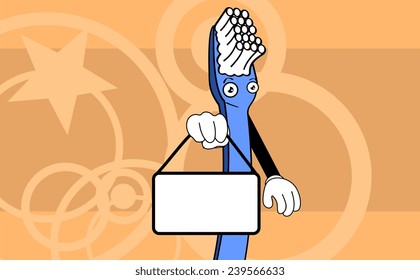 Toothbrush Funny Cartoon Background Vector Format Stock Vector (Royalty ...