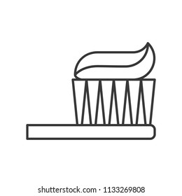 Toothbrush Toothpaste Outline Icon Stock Vector (Royalty Free) 1133269808
