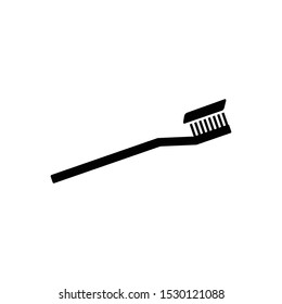 Toothbrush Toothpaste Sign On White Background Stock Vector (Royalty ...