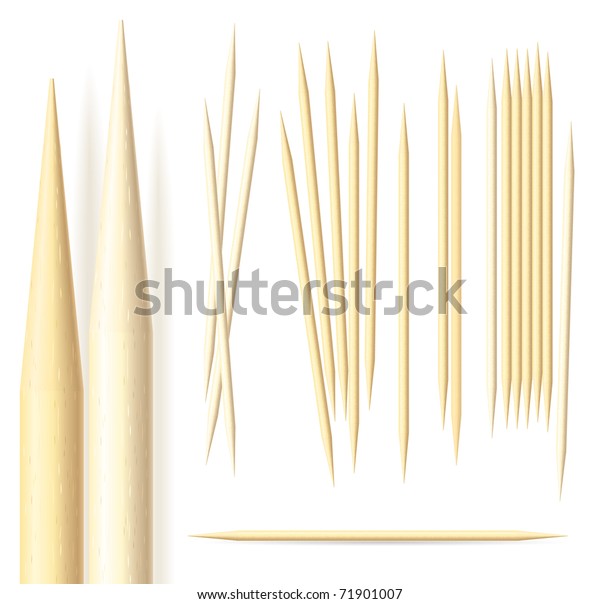 Toothpicks Illustration On White Background Stock Vector (Royalty Free ...
