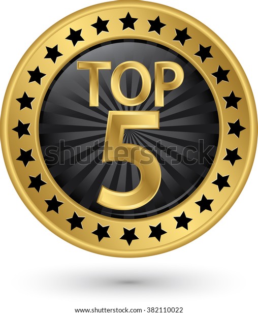 Top 5 Golden Label Vector Illustration Stock Vector (Royalty Free ...