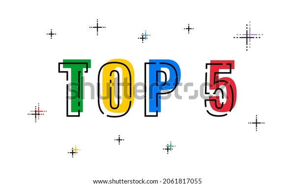 Top 5 Success Winners List Header Stock Vector (Royalty Free ...