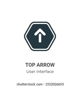 Top Arrow Vector Icon On White Stock Vector (Royalty Free) 1552026653 ...