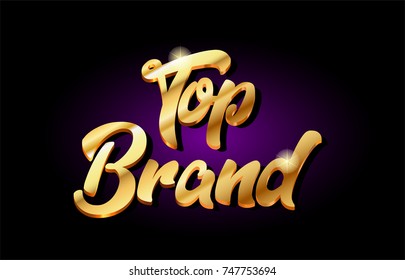 Top Brand Word Text Logo Gold Stock Vector (Royalty Free) 747753694 ...