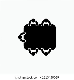 Top Elevation Teamwork Meeting Icon Vector Stock Vector (Royalty Free ...