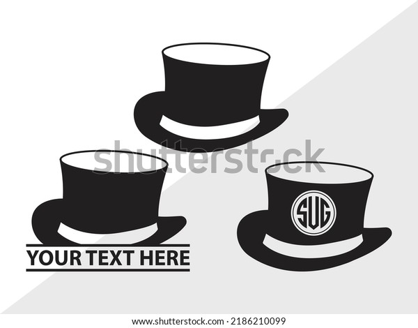 Top Hat Monogram Svg Printable Vector Stock Vector (Royalty Free ...