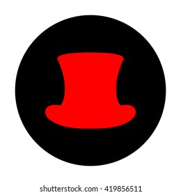 Top Hat Sign Vector Yellow Icon Stock Vector (Royalty Free) 592167062
