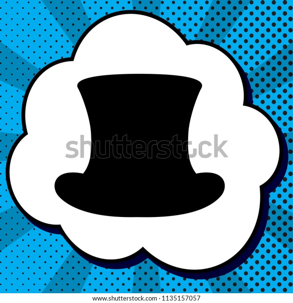 Top Hat Sign Vector Black Icon Stock Vector (Royalty Free) 1135157057 ...
