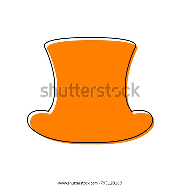 Top Hat Sign Vector Black Line Stock Vector (Royalty Free) 795120169 ...