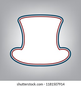 Top Hat Sign Vector Dark Red Stock Vector (Royalty Free) 1181507914 ...