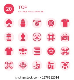 Top Icon Set Collection 20 Filled Stock Vector (Royalty Free) 1279112314
