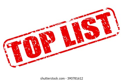 Top List Red Stamp Text On Stock Vector (Royalty Free) 390781612 ...
