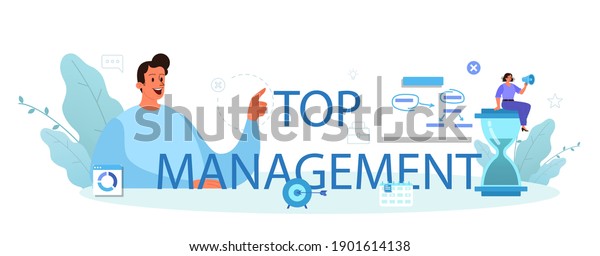 Top Management Typographic Header Successful Strategy Stock Vector ...