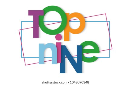Top Nine Vector Letters Stock Vector (Royalty Free) 1048090348 ...