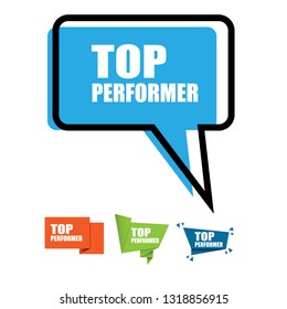 Top Performer Signlabel Top Performer Speech Stock Vector (Royalty Free ...