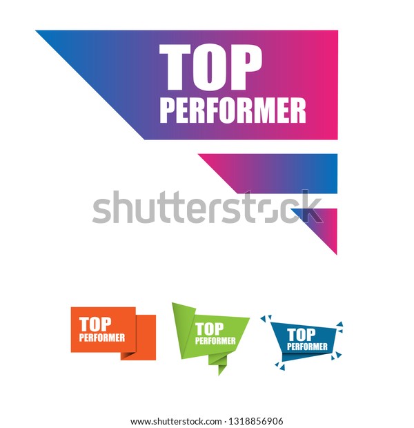 Top Performer Signlabel Top Performer Speech Stock Vector (Royalty Free ...