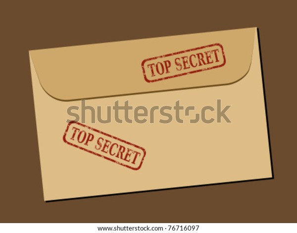 Top Secret Document Envelope Rubber Stamp Stock Vector (Royalty Free ...