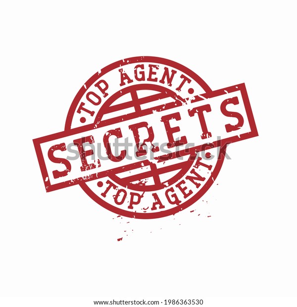 Top Secret Logo Design Label Vector Stock Vector (Royalty Free) 1986363530