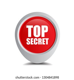 Top Secret Map Pin Stock Vector (Royalty Free) 1304841898