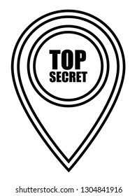 Top Secret Map Pin Stock Vector (Royalty Free) 1304841916 | Shutterstock