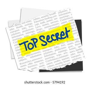 Top Secret On Vector Paper Notes Stock Vector (Royalty Free) 5794192 ...