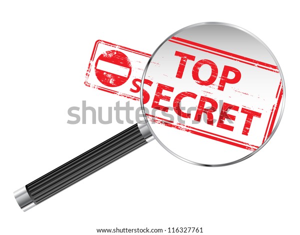 Top Secret Rubber Stamp Under Magnifying Stock Vector (Royalty Free ...