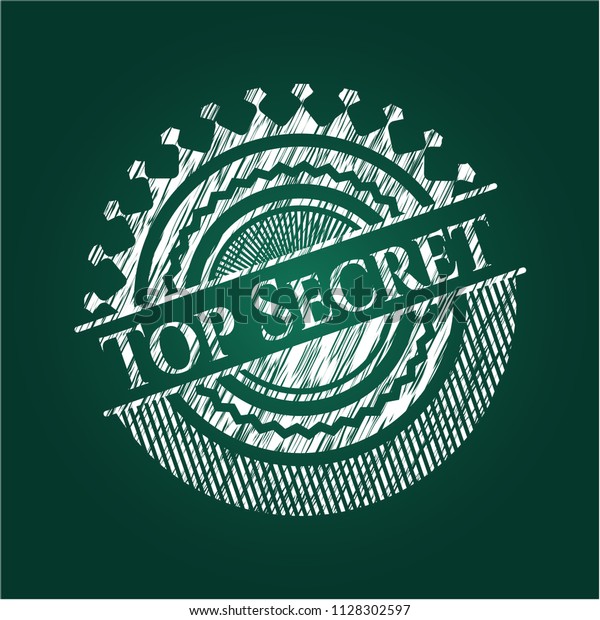 Top Secret Written Chalkboard Texture Stock Vector (Royalty Free ...
