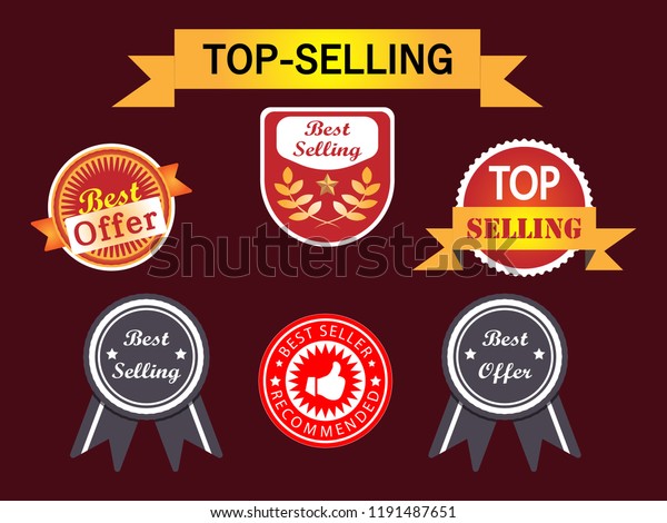 Top Selling Stickers Stock Vector (Royalty Free) 1191487651 | Shutterstock